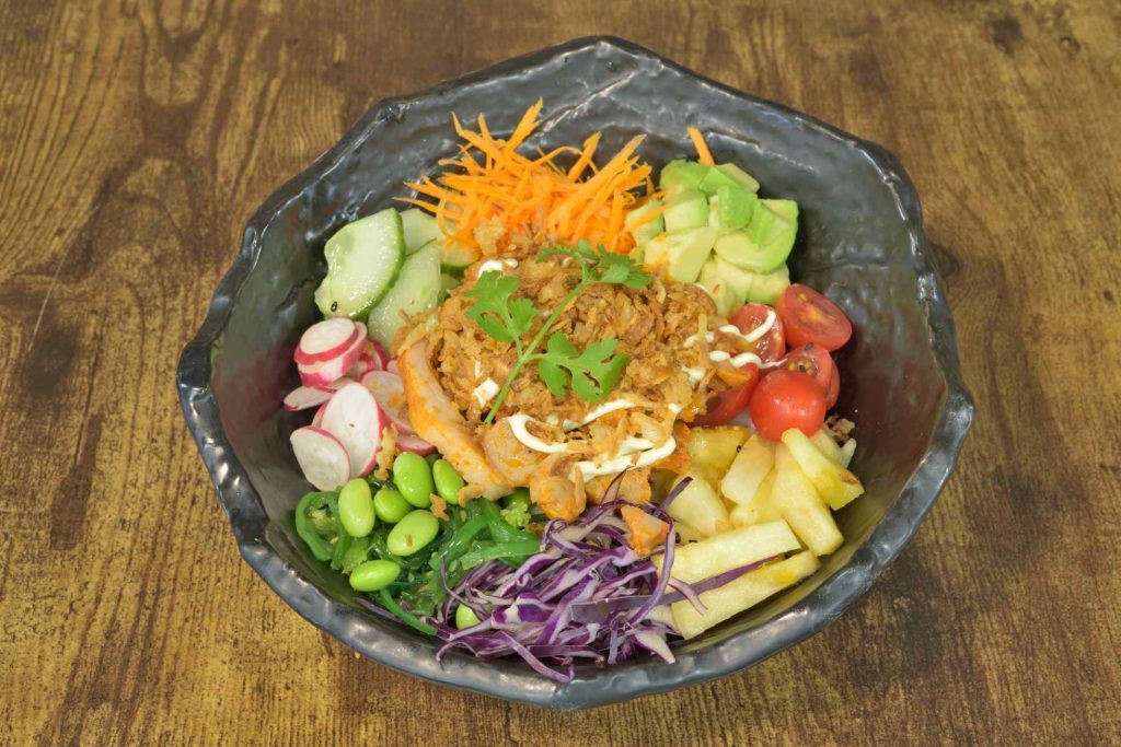 Poke Bowl - Base + Poulet pané spicy Mayo | Hop Sushi